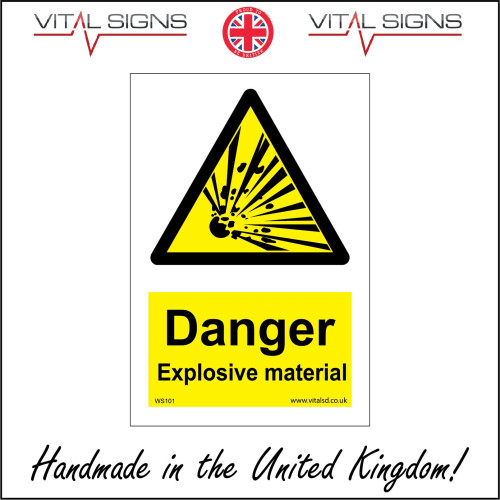 (400 x 600mm - 16 x 24, 3mm Standard Foamex Foamboard) WS101 Danger ...
