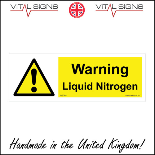 (600 x 200mm - 24 x 8, 1mm Pvc Foamex) WARNING LIQUID NITROGEN SIGN ...