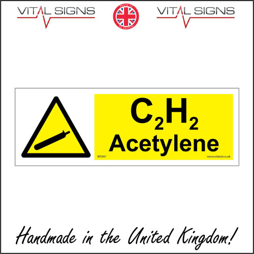 (300 x 100mm - 12 x 4, 1mm Pvc Foamex) WS947 C2H2 Acetylene Bottle ...