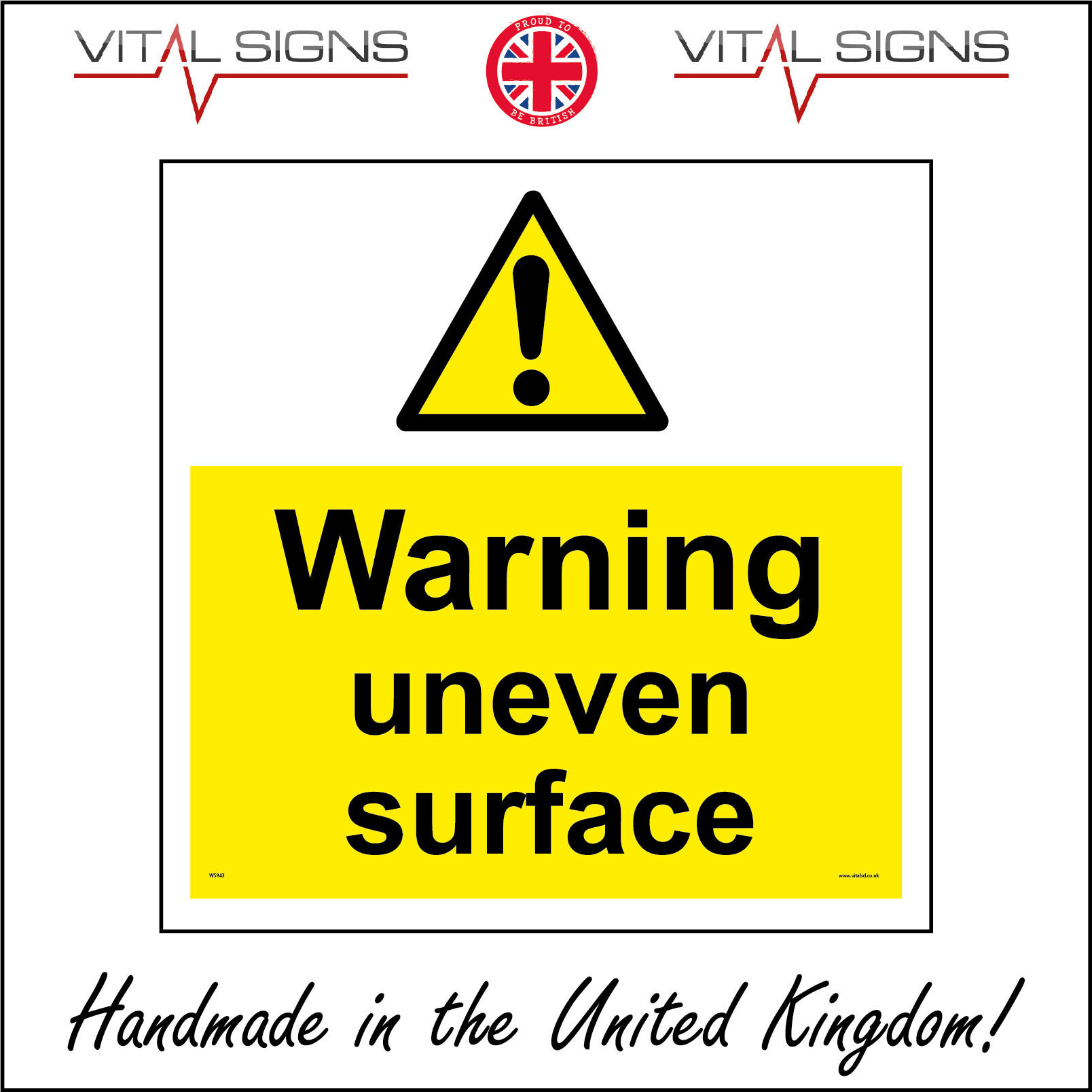 (900 x 900mm - 35 x 35, Sticker / Sav - White Background) WS943 Warning ...