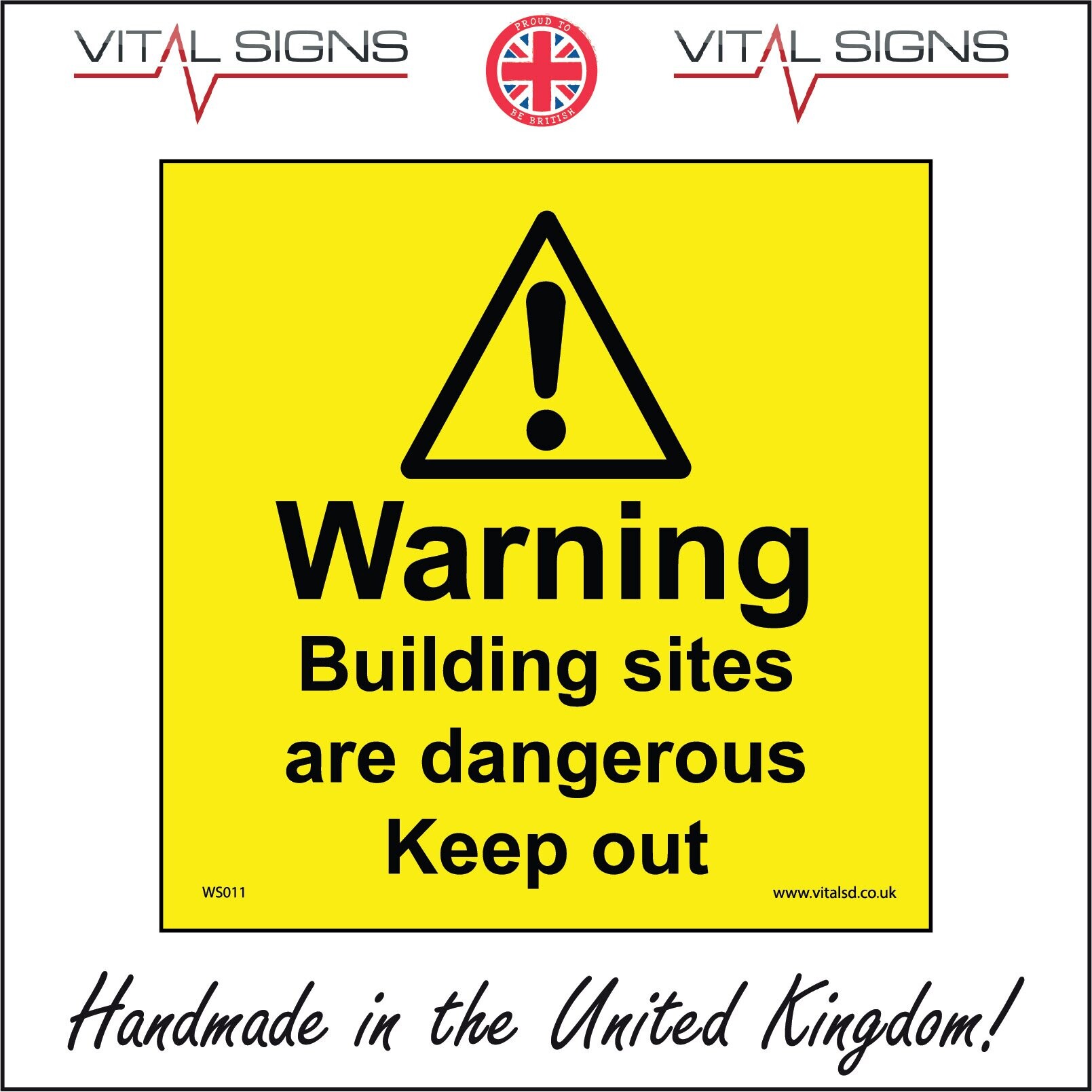 (300 x 300mm - 12 x 12, Sticker / Sav - White Background) WS011 WARNING ...