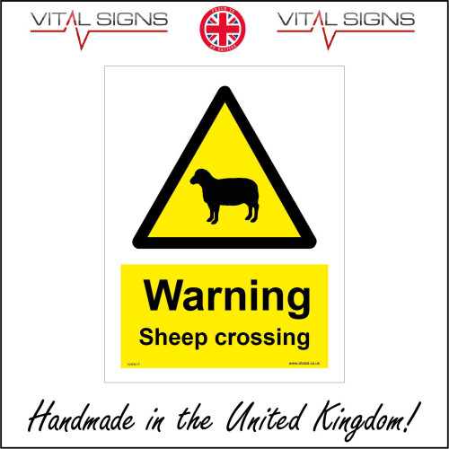 (400 x 600mm - 16 x 24, Magnetic - Vehicle Grade) WARNING SHEEP ...