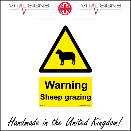 (200 x 300mm - 8 x 12, 5mm Heavy Duty Foamex Foamboard) WARNING SHEEP ...