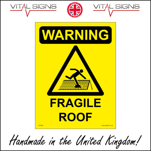 (150 x 200mm - 6 x 8, Sticker / Sav - White Background) WARNING FRAGILE ...