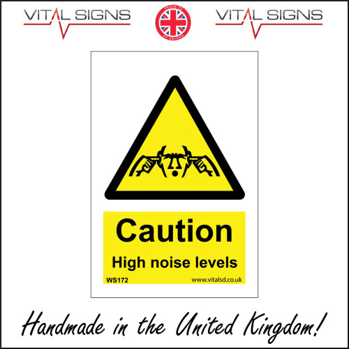 (400 x 600mm - 16 x 24, 1mm Pvc Foamex) WS172 Caution High Noise Levels ...