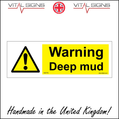 (300 x 100mm - 12 x 4, Sticker / Sav - White Background) WARNING DEEP ...