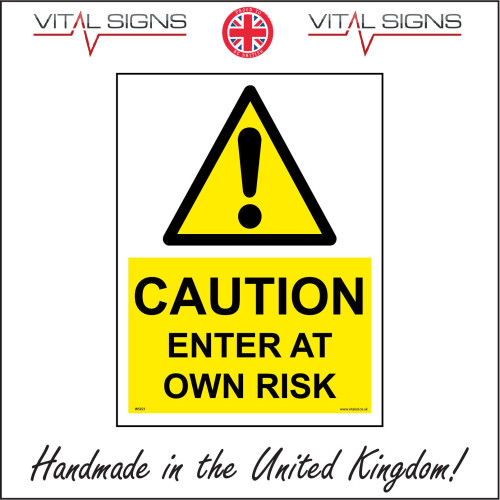 (450 x 600mm - 18 x 24, Dibond / Composite Aluminium) WS921 Caution ...