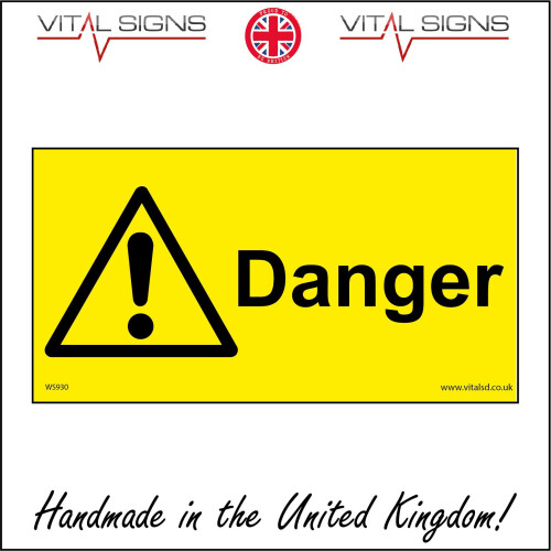 (200 x 100mm - 8 x 4, 1mm Pvc Foamex) WS930 Danger Beware Unsafe ...