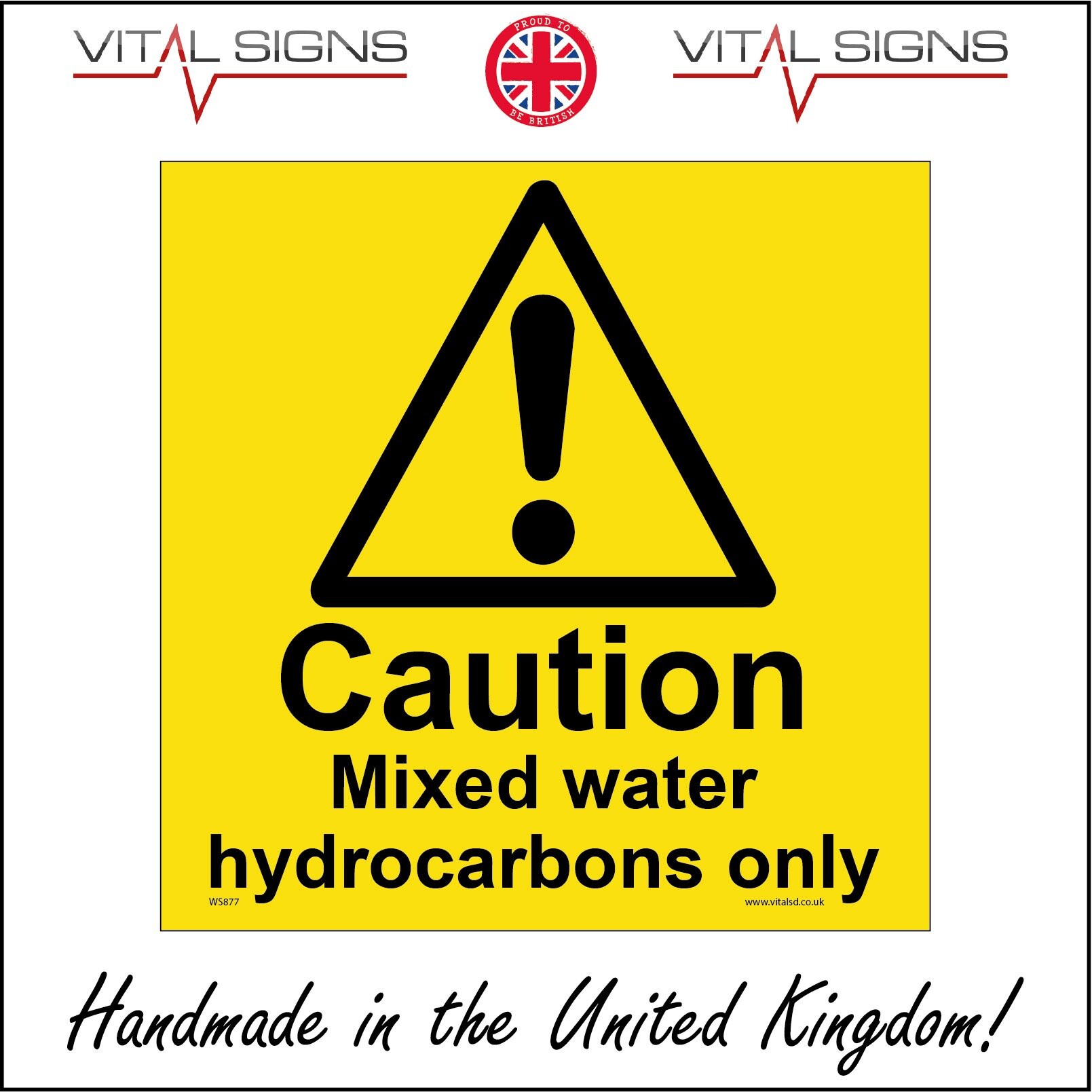 (900 x 900mm - 35 x 35, 1mm Pvc Foamex) DANGER MIXED WATER HYDROCARBONS ...