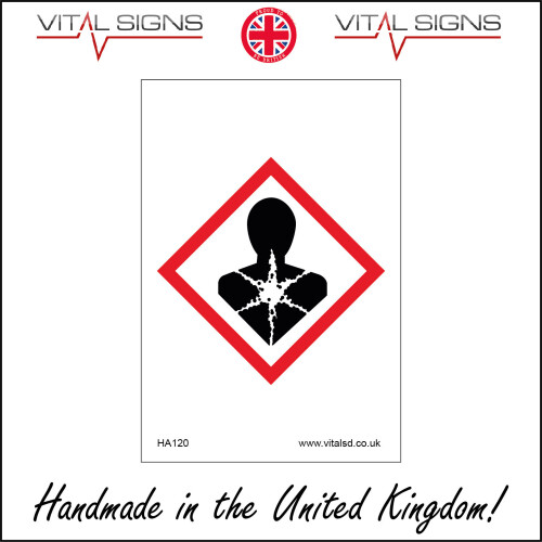 (450 x 600mm - 18 x 24, Sticker / Sav - White Background) HARMFUL ...