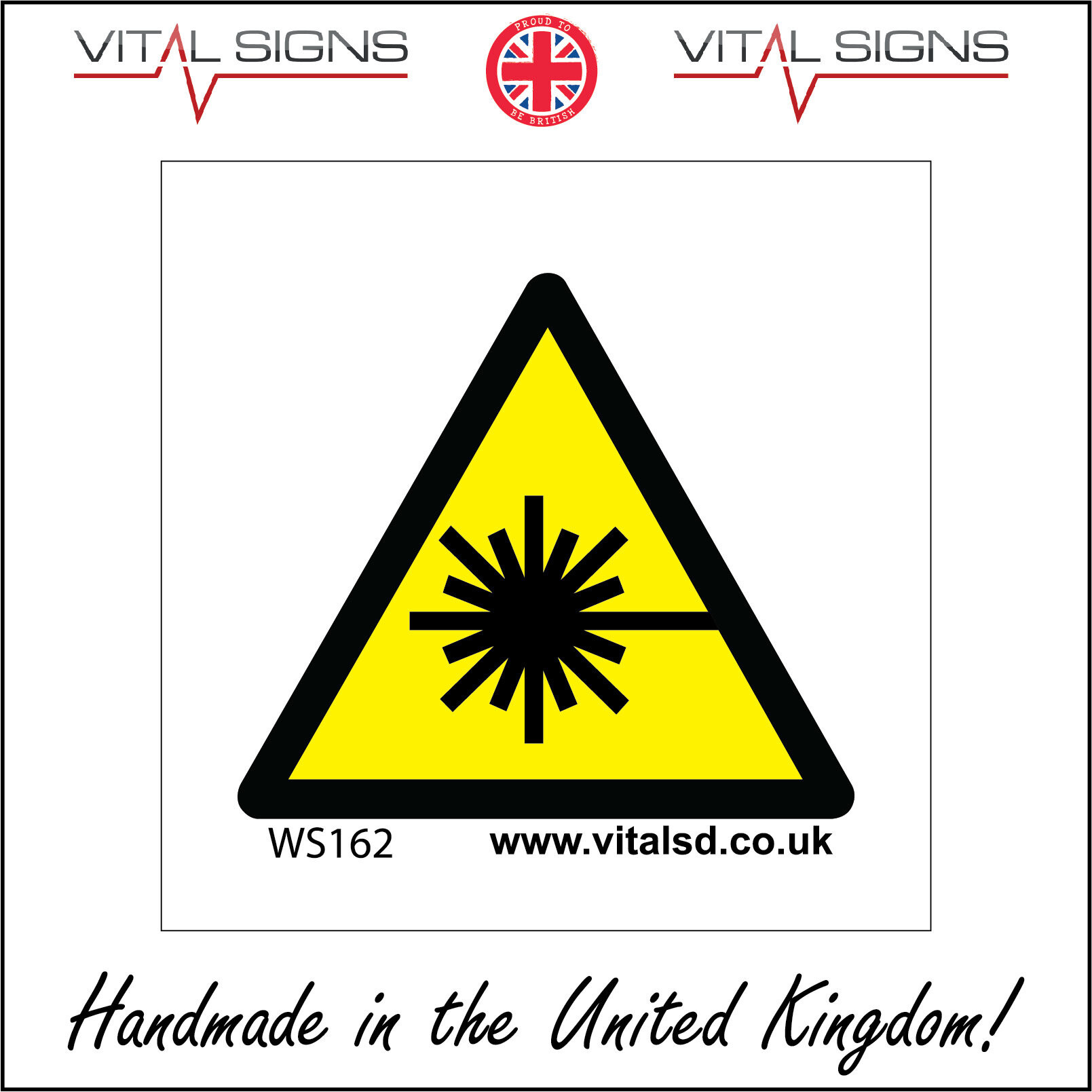 (300 x 300mm - 12 x 12, 1mm Pvc Foamex) WS162 Laser Beam SIGN eye optic ...