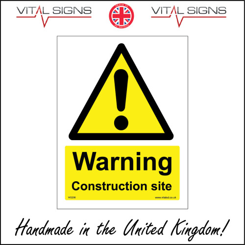 (150 x 200mm - 6 x 8, Magnetic - Vehicle Grade) WARNING CONSTRUCTION ...