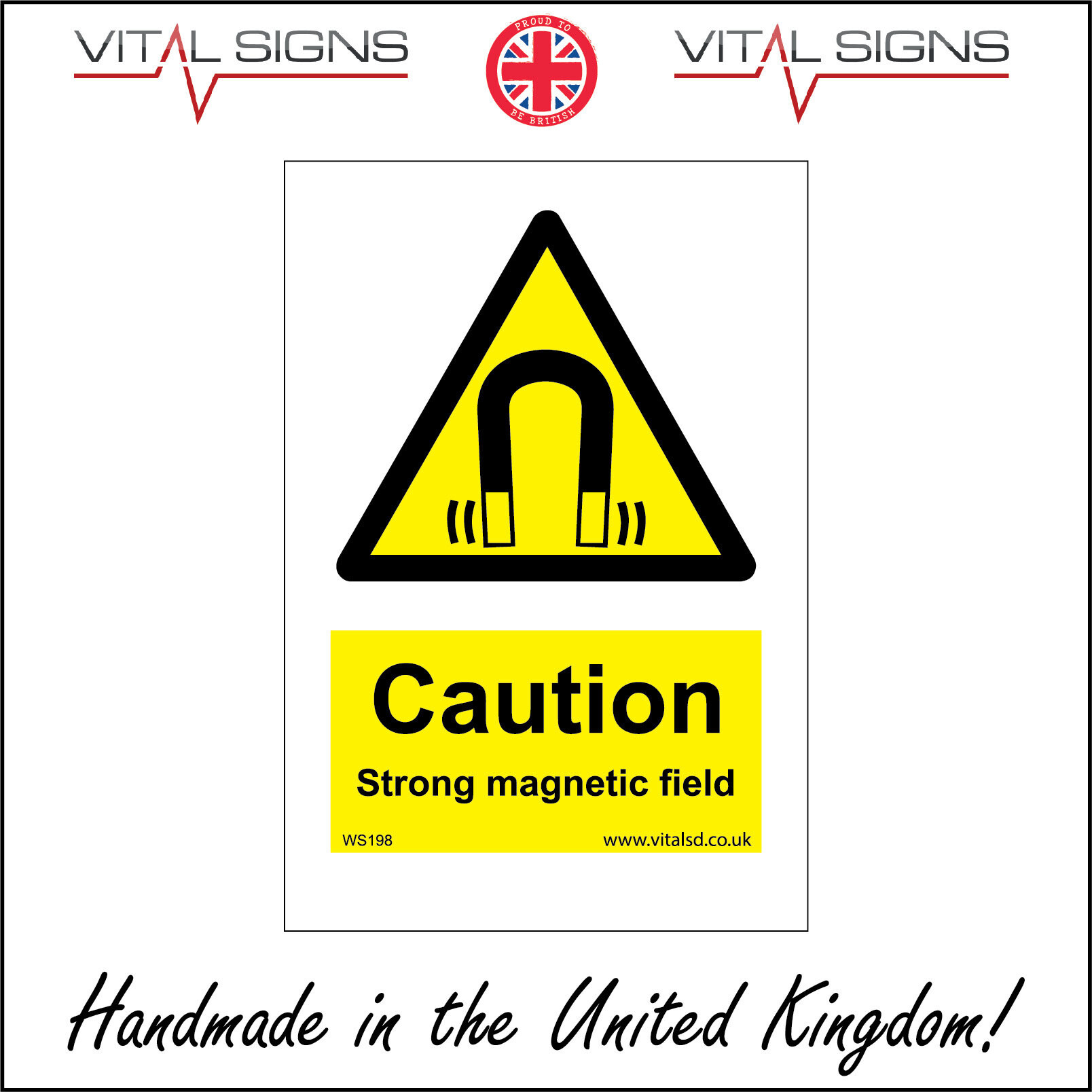 (450 x 600mm - 18 x 24, Dibond / Composite Aluminium) WS198 Caution ...