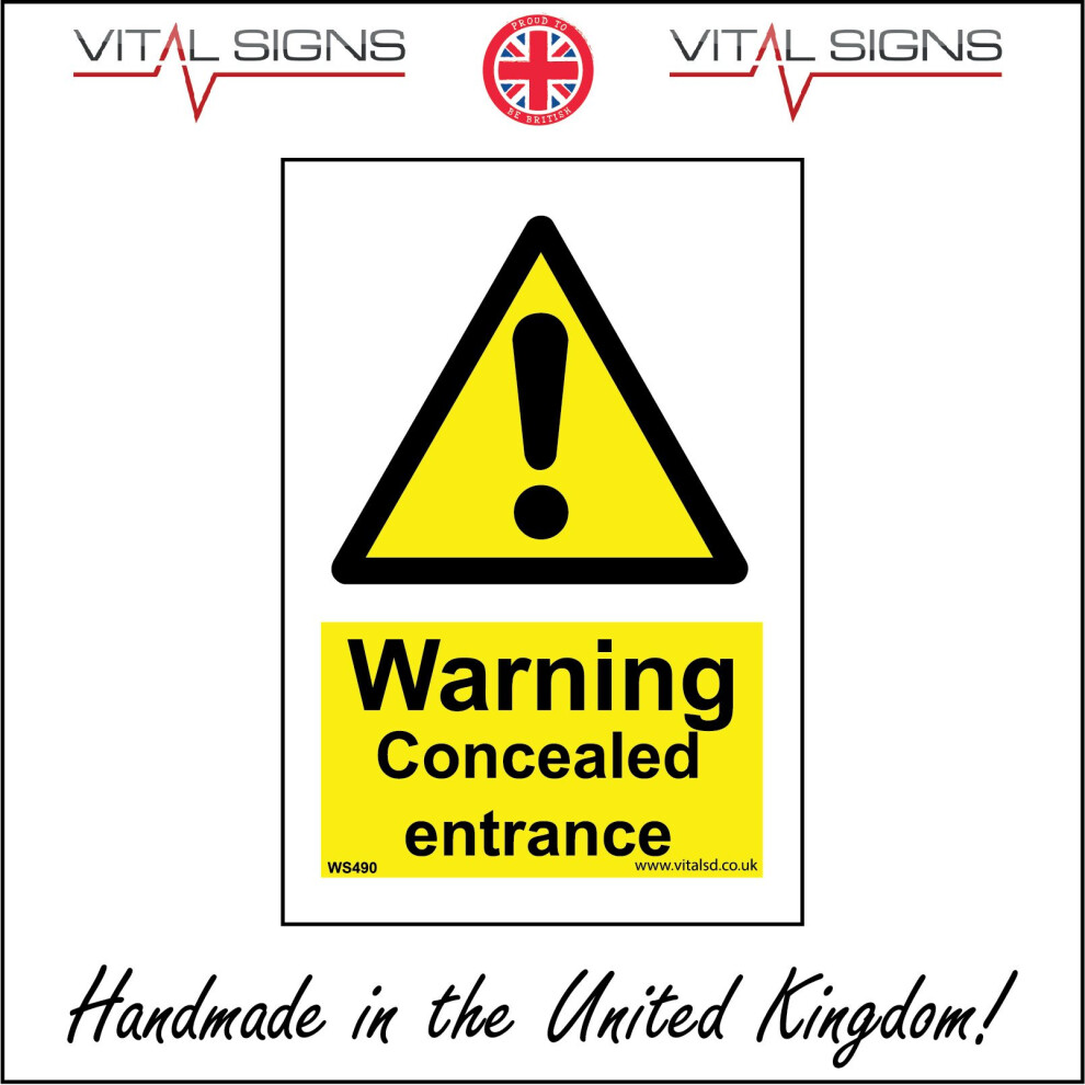(300 x 400mm - 12 x 16, Dibond / Composite Aluminium) WARNING CONCEALED ...