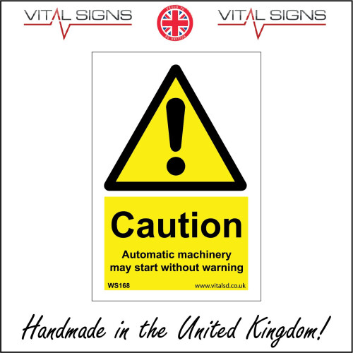 (150 x 200mm - 6 x 8, Sticker / Sav - White Background) WS168 Caution ...