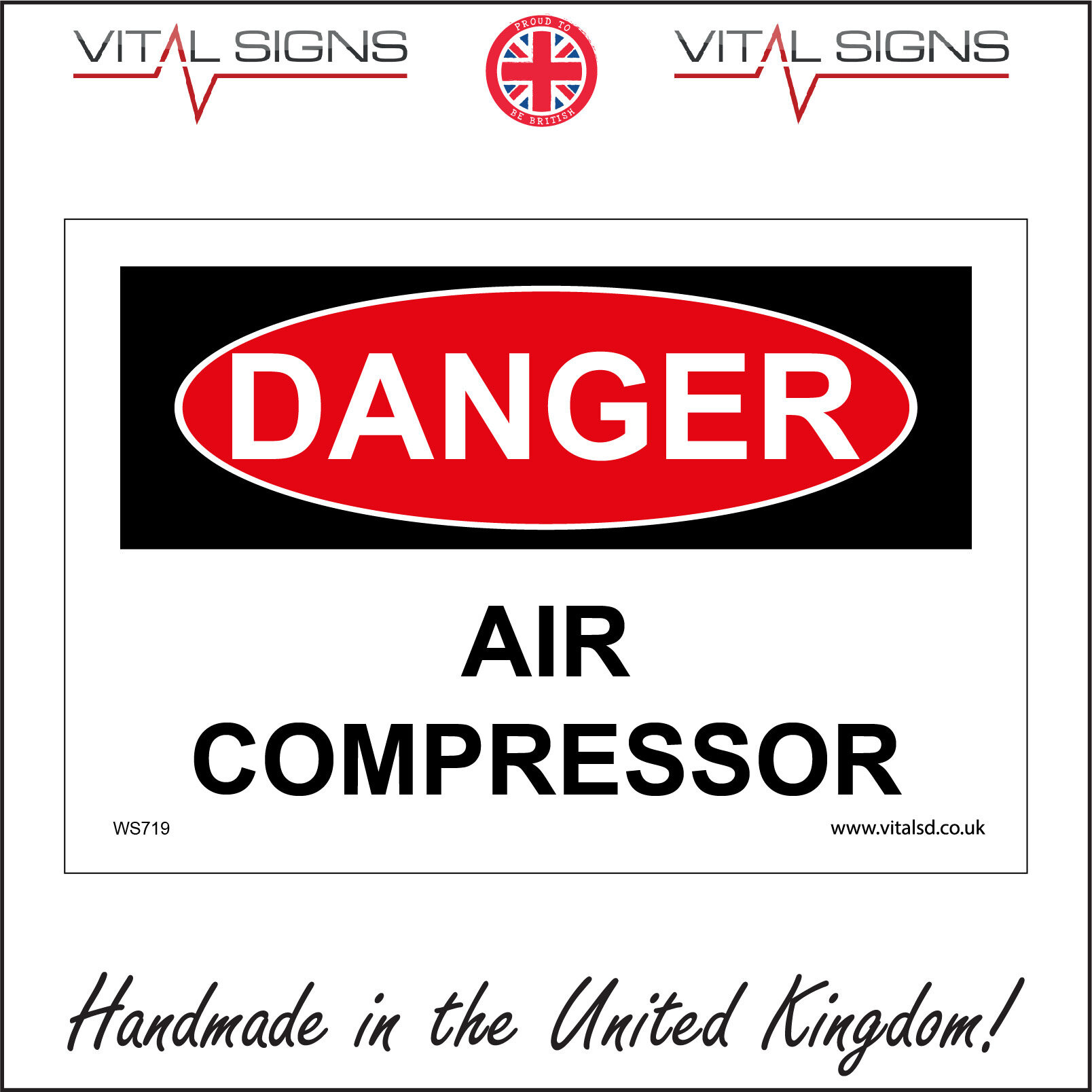 (400 x 300mm - 16 x 12, Sticker / Sav - White Background) DANGER AIR ...