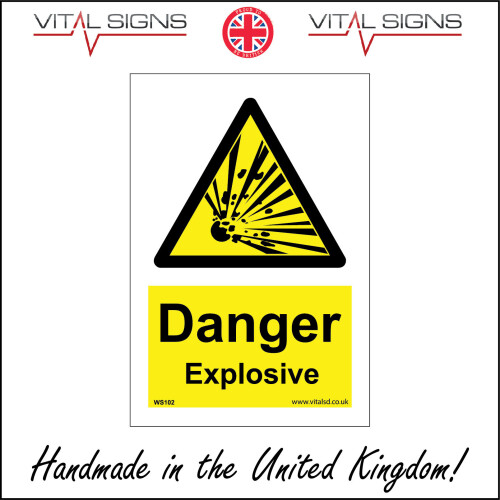 (150 x 200mm - 6 x 8, 5mm Heavy Duty Foamex Foamboard) WS102 Danger ...