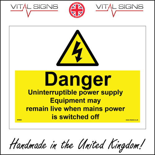 (200 x 150mm - 8 x 6, Sticker / Sav - White Background) WS982 Danger ...