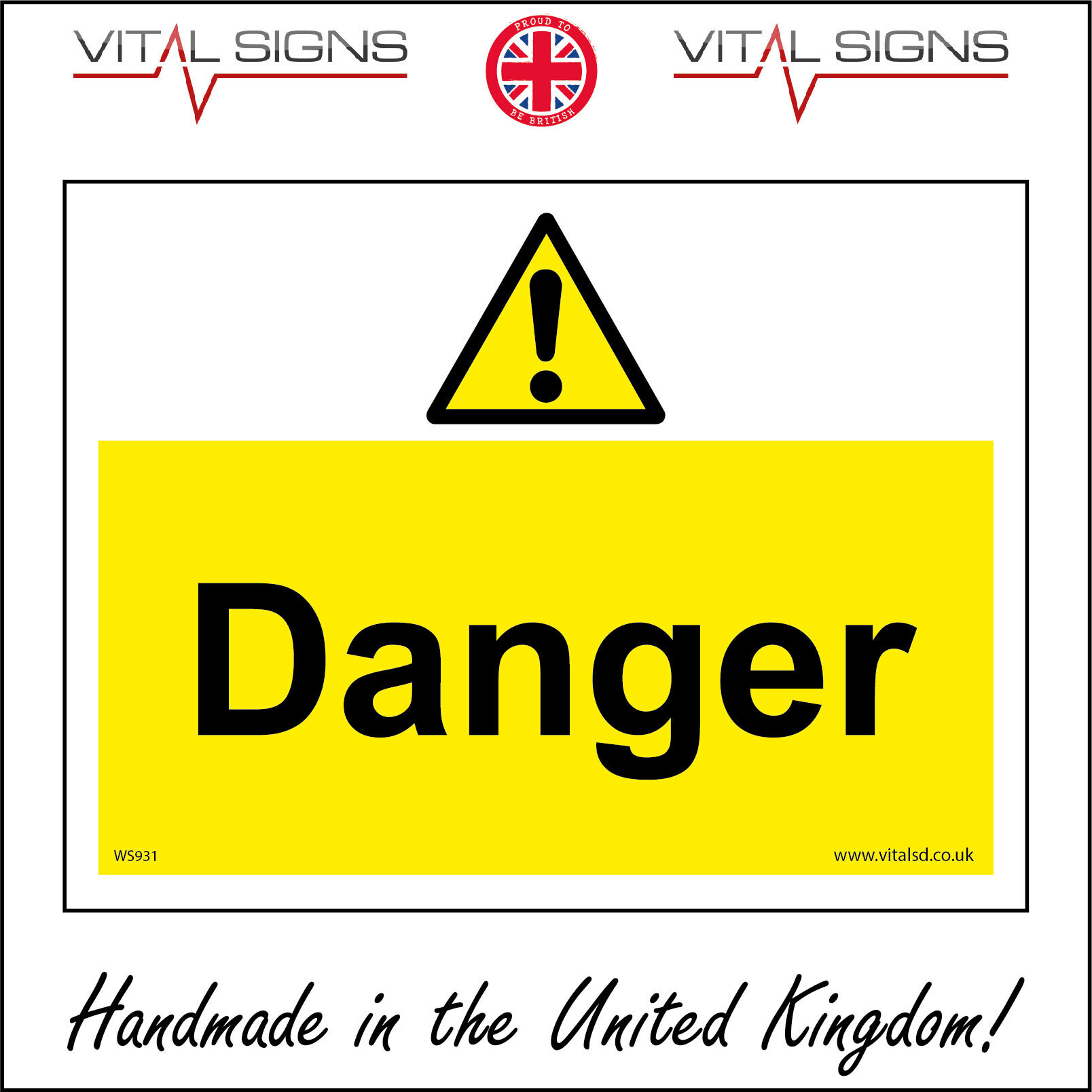 (150 x 100mm - 6 x 4, 5mm Heavy Duty Foamex Foamboard) WS931 Danger ...