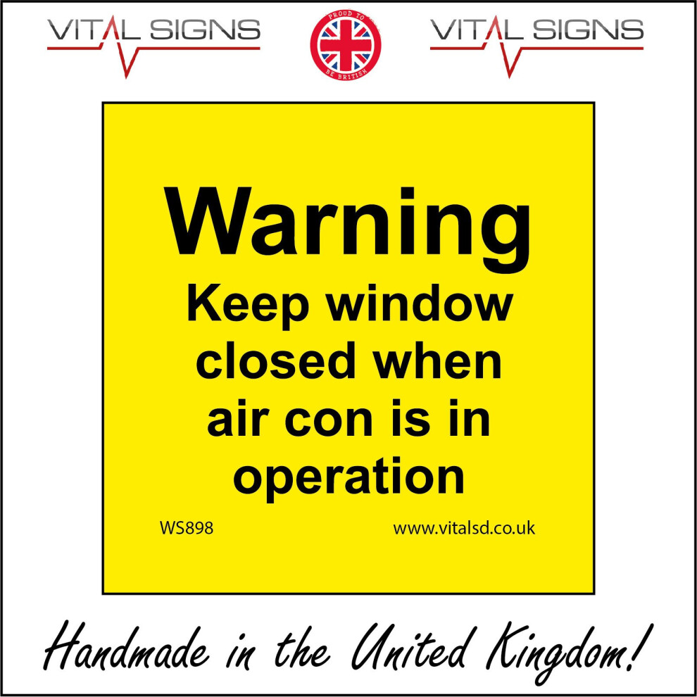 (150 x 150mm - 6 x 6, Magnetic - Vehicle Grade) WS898 Warning Keep ...