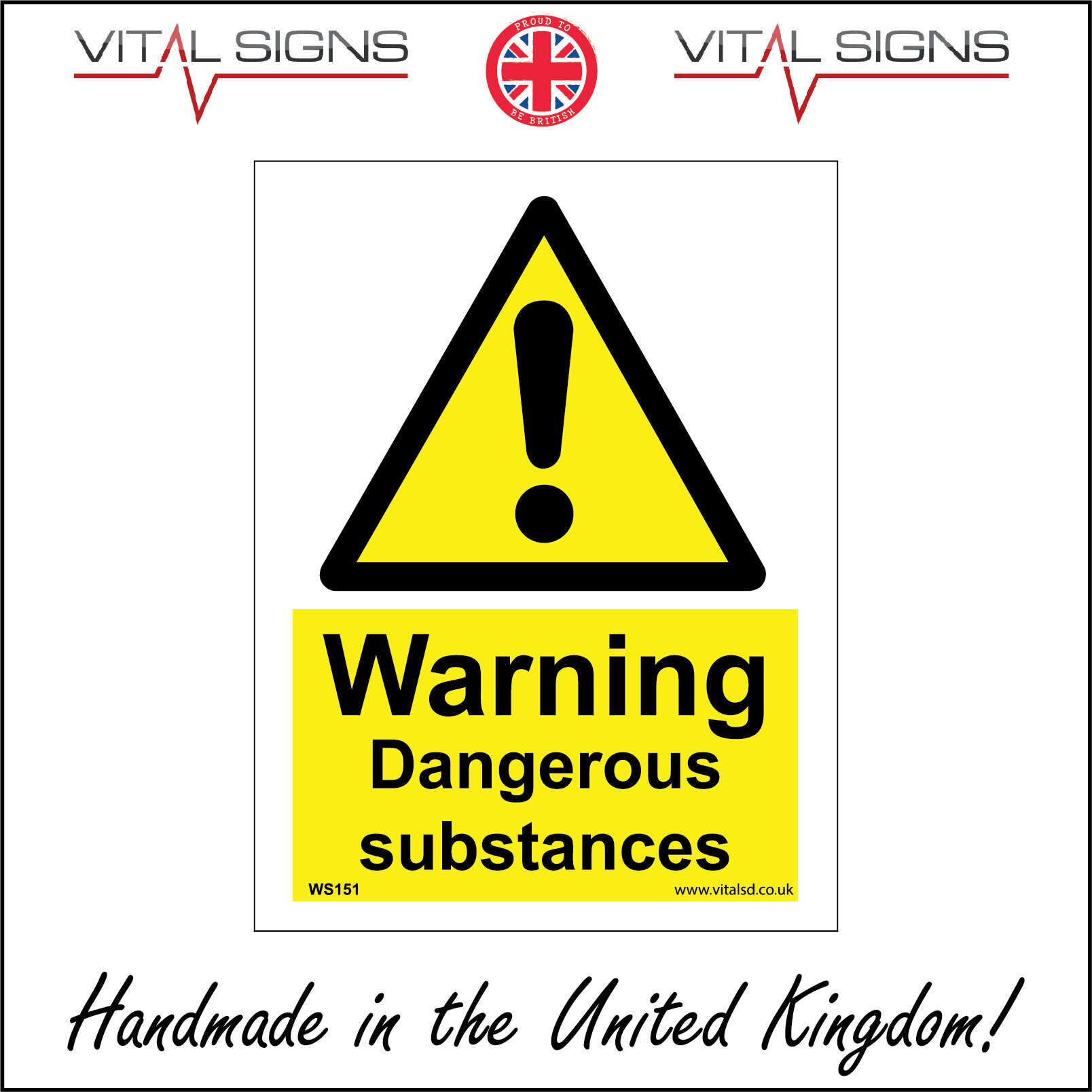 (450 x 600mm - 18 x 24, Sticker / Sav - White Background) WS151 Warning ...