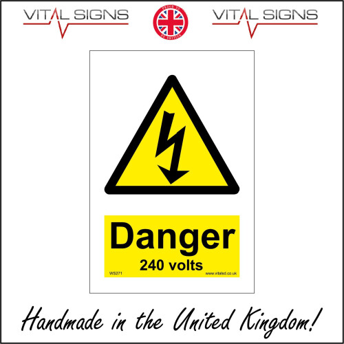 (150 x 200mm - 6 x 8, Sticker / Sav - White Background) DANGER 240 ...
