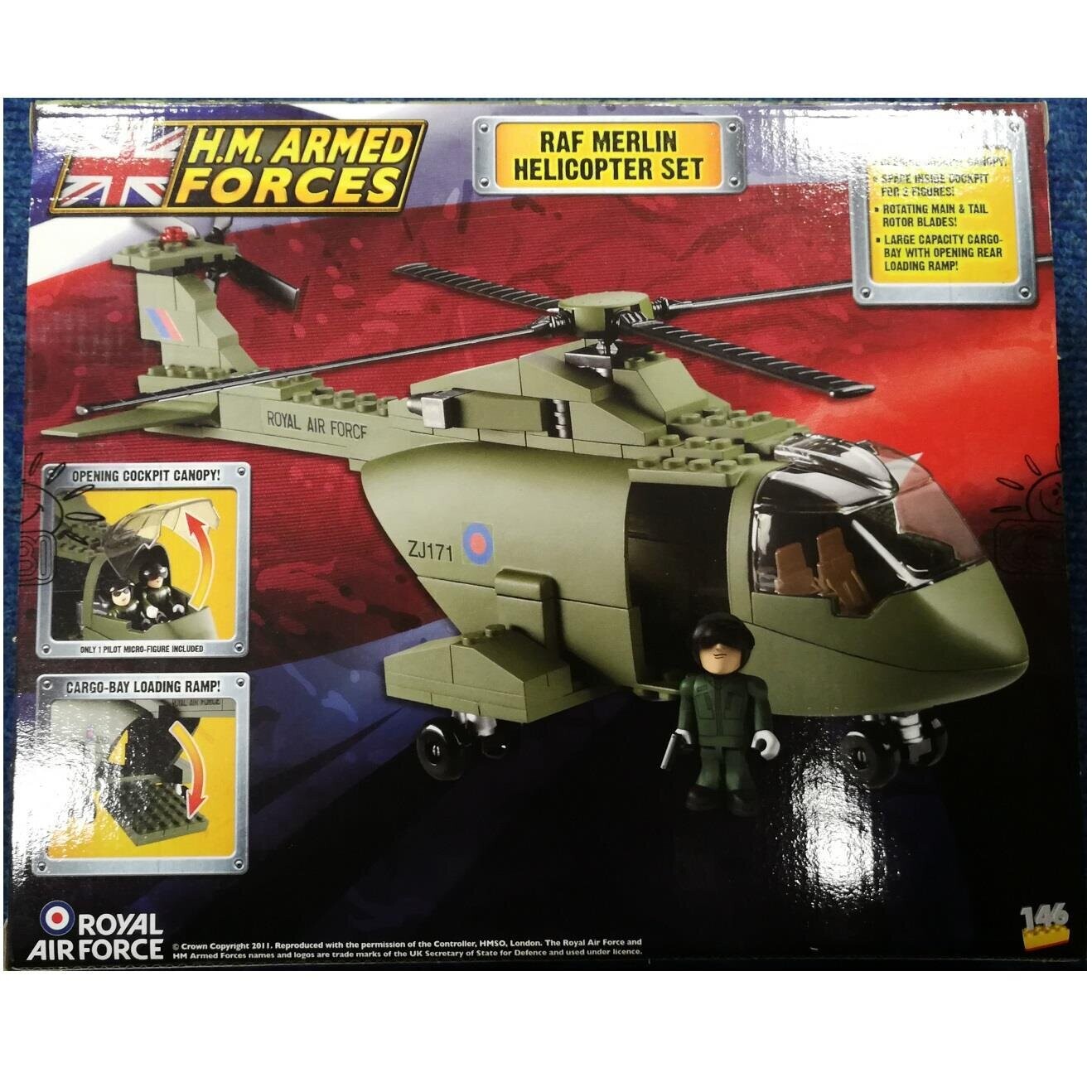 Character Building HM Armed Forces Raf Merlin Helicopter Set on OnBuy