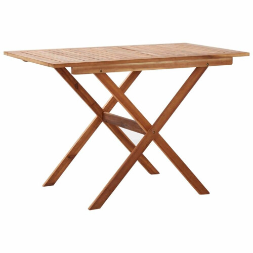 vidaXL Solid Acacia Wood Garden Table Outdoor Patio Bistro Tables Stand ...
