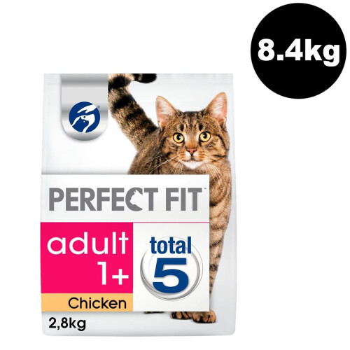 Perfect Fit Cat Complete Dry Adult 1+ Chicken 3x2.8kg on OnBuy