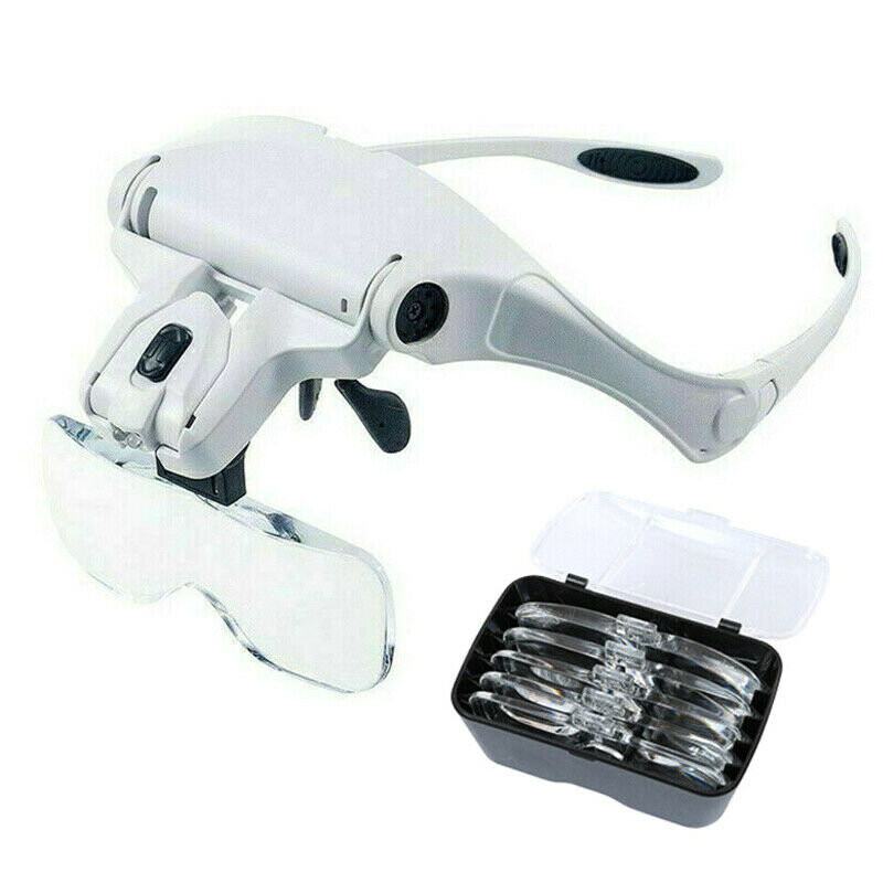 Led Head Magnifying Glasses Headset with Light Hands Free Headband ...