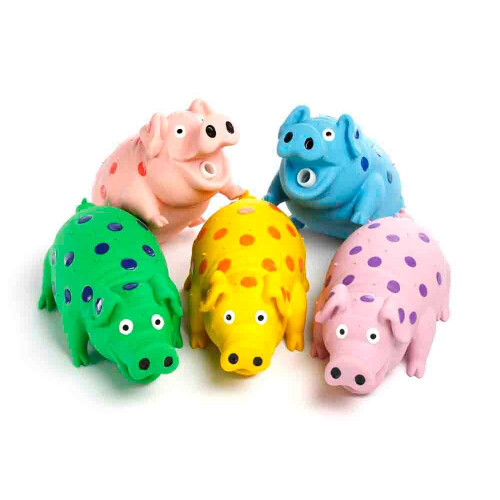 Multipet Pigs That Oink Stuffed Latex Interactive Toy for Dogs 9 inches ...