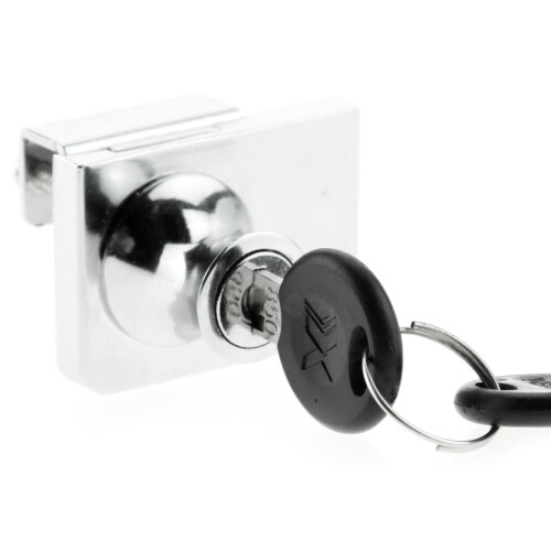 Chrome Glass Cabinet Lock For Ikea Detolf Argos Hinged Glass Display ...