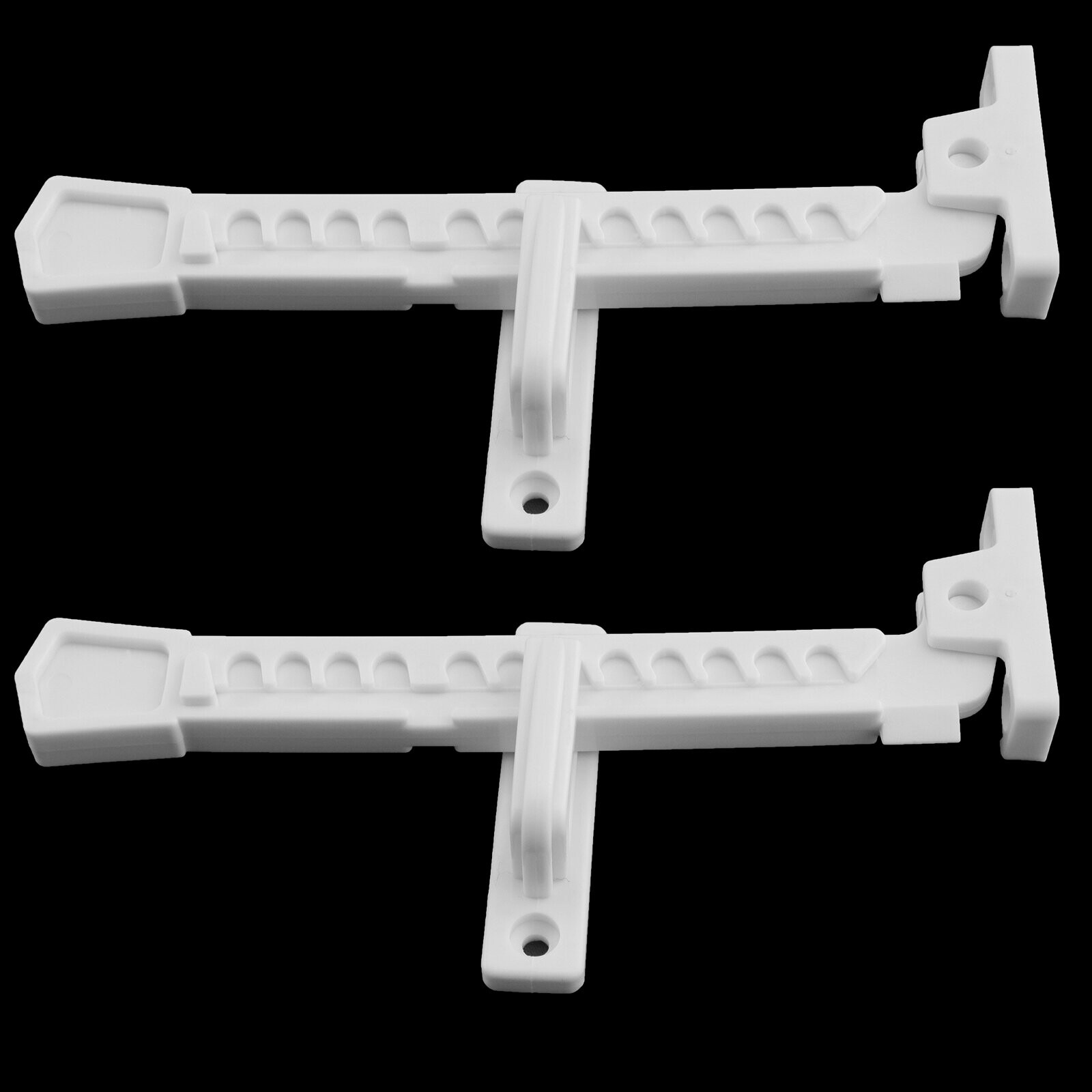 2x UPVC Window Restrictor Hook Children Lock Safety Catch White For ...