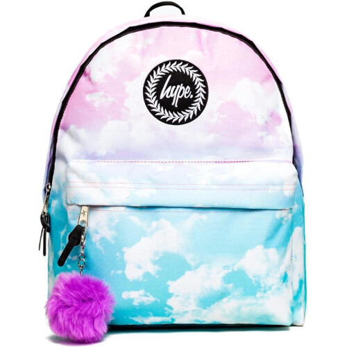 Hype Cloud Fade Backpack Bag with Pom Pom Multi on OnBuy