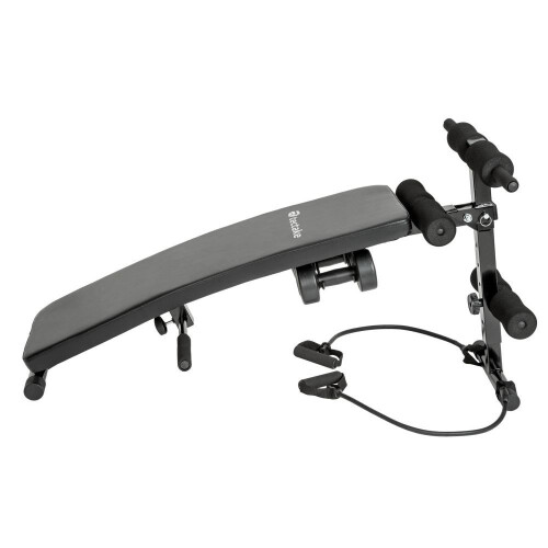 Tectake Sit-Up Bench & Workout Station - Black on OnBuy