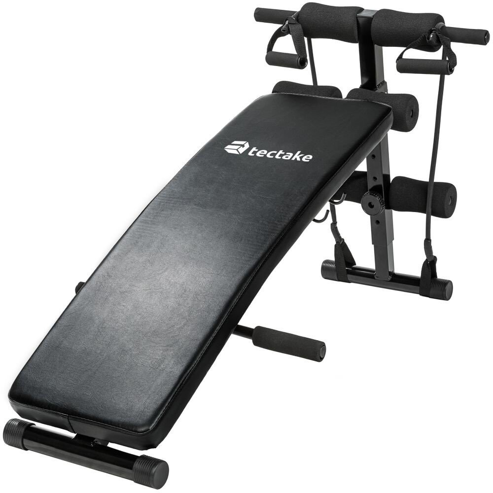 Tectake Sit-Up Bench & Workout Station - Black on OnBuy