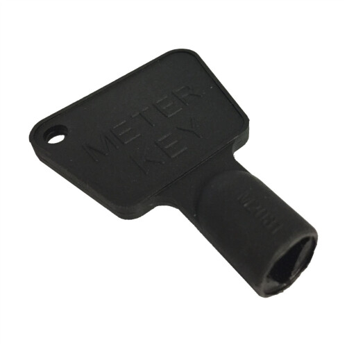 Triangular Gas Electric Utility Meter Box Key Black Plastic (Pack of 2 ...