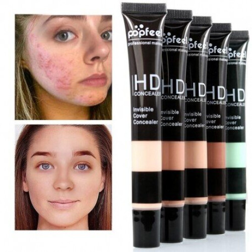 Makeup Base 5 Colors Concealer Cream Skin Foundation Full Cover Dark ...