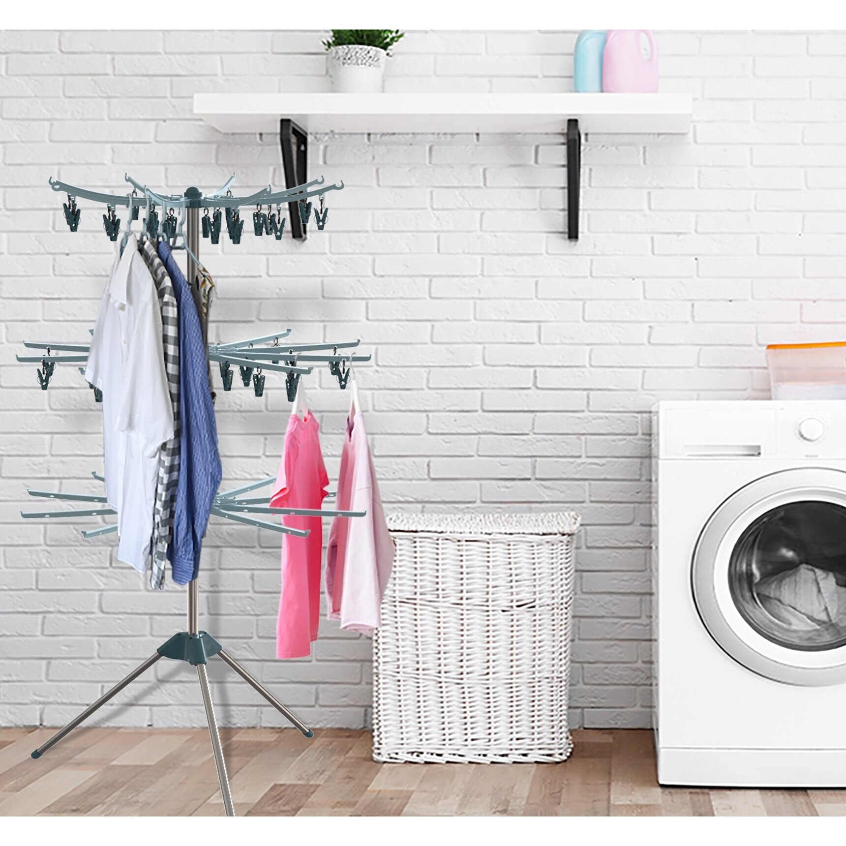 Rotating Foldable Garment Rack - 1, 2 or 3 Tier on OnBuy