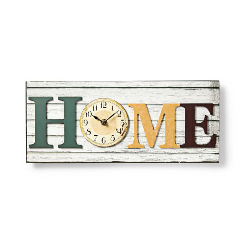 Nedis Wooden-Style Wall Clock in Frame | HOME Design on OnBuy
