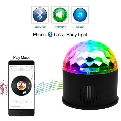 LED RGB Disco Ball Light Bluetooth Sound Activated Music Speaker for ...
