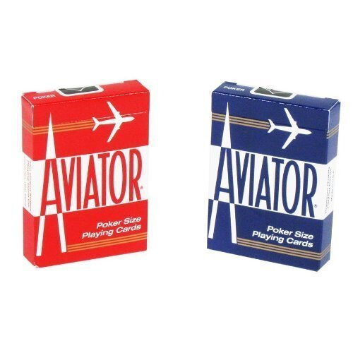Aviator Standard Index Playing cards, Red/Blue, 2 Piece on OnBuy