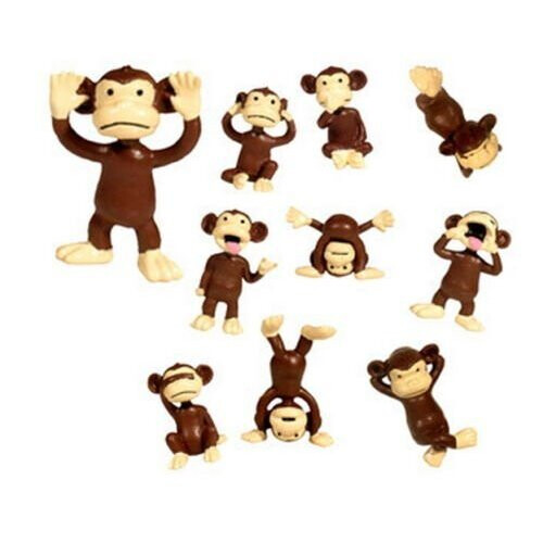 Monkeyin' Around Figures Bulk Bag of 100 PCS Tiny Monkey Party Favors ...
