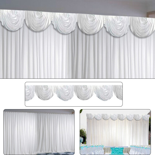 3X3M White Stage Wedding Backdrop Photography Background Drape Curtain ...