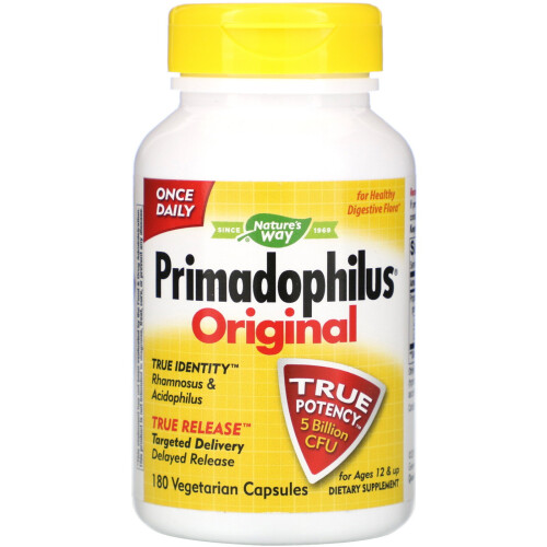 Nature's Way, Primadophilus, Original, Ages 12 & Up, 5 Billion CFU, 180 ...