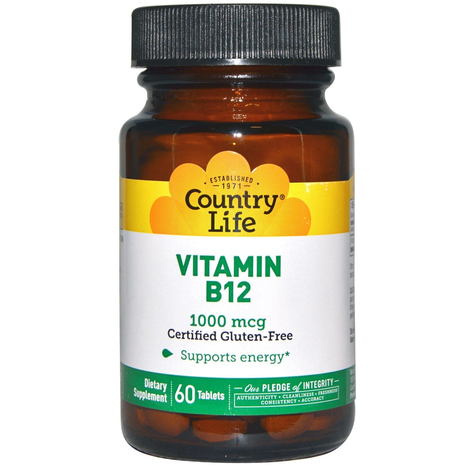 Country Life, Vitamine B12, 1 000 mcg, 60 Comprimés on OnBuy