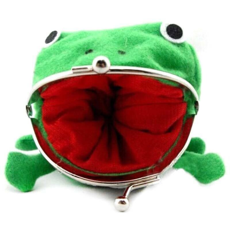 4" Naruto Gama-chan Anime Green Frog Toad Coin Purse Cute Wallet Kids ...