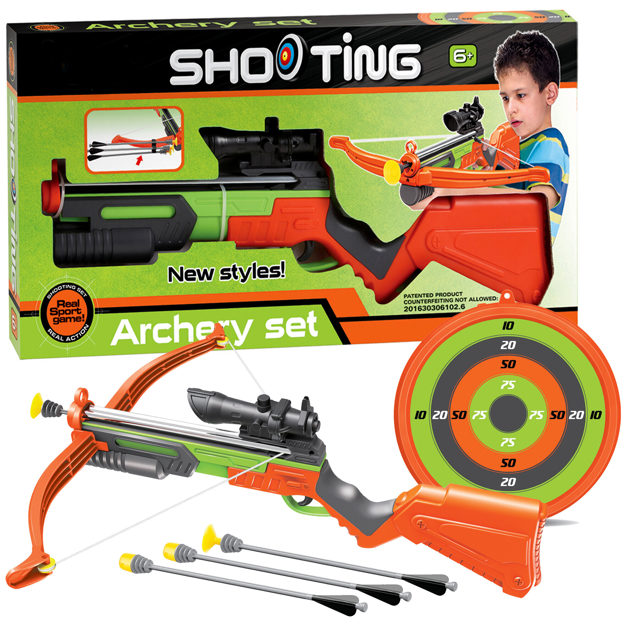 Kids Large Crossbow & Arrow Set Archery Toy Shooting Target Practice on ...