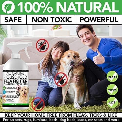 All Natural Household Flea Fighter Spray 500ml - Safe for Dogs, Cats ...