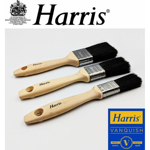 Harris Vanquish Paint Brush Set 3 Piece Professional Decorating Quality ...
